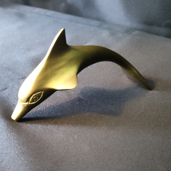 Accents | Vintage Solid Brass Dolphin Sculpture | Poshmark